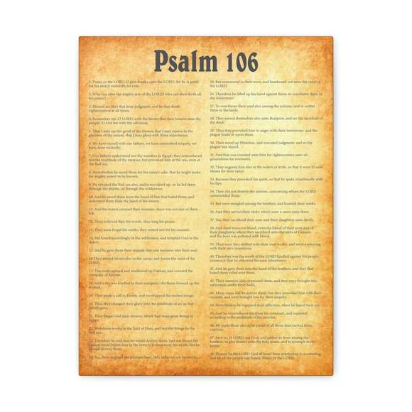 Express Your Love Gifts | Art | Scripture Sign Psalm 6 Chapter Gold Bible Canvas Christian Wall ...
